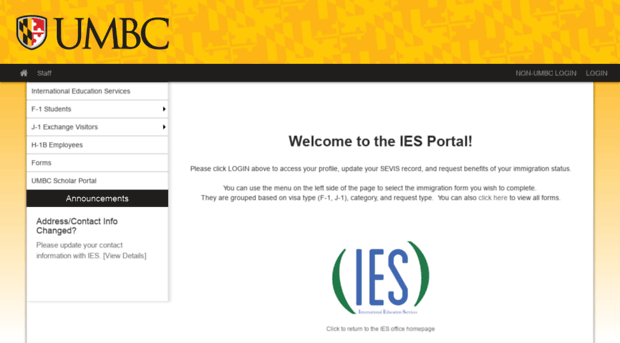 ies-portal.umbc.edu - International Student & Schola... - Ies Portal Umbc