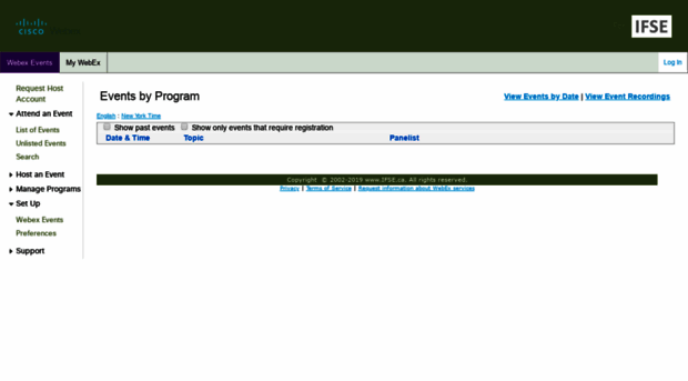 ifse.webex.com - Ifse Institute WebEx Enterpris... - Ifse Web Ex