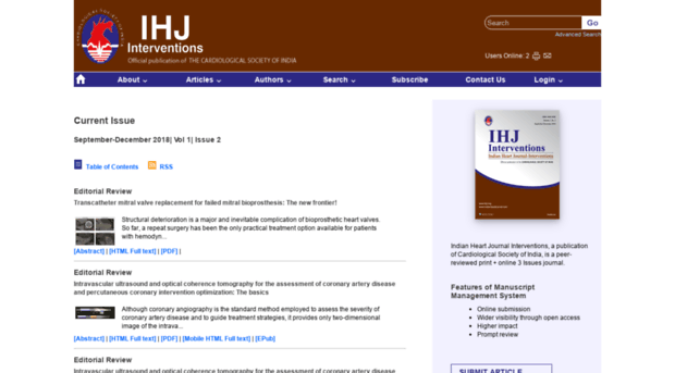 ihji.org - Indian Heart Journal Intervent... - Ihji