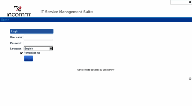 incomm.service-now.com - ServiceNow Service Management - Incomm Service Now