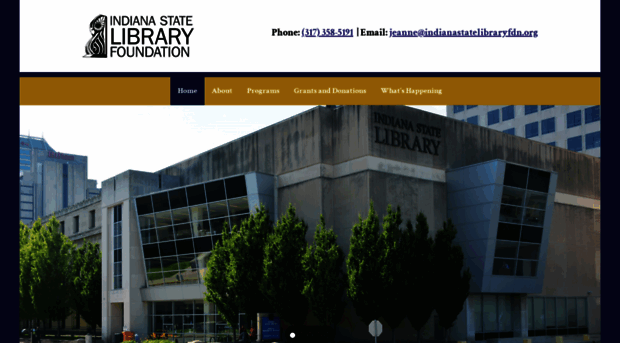 Indianastatelibraryfdn Org Home Indiana State Library F