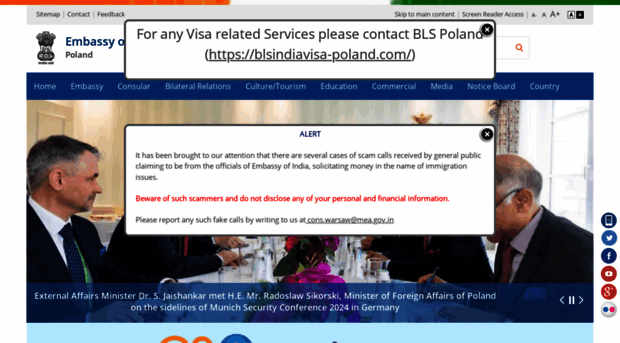 indianembassywarsaw.gov.in - Embassy of India, Poland - India N Embassy ...