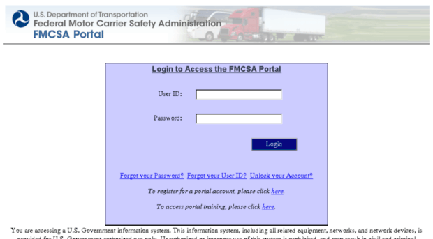 infosys.fmcsa.dot.gov - FMCSA Login - Infosys FMCSA Dot