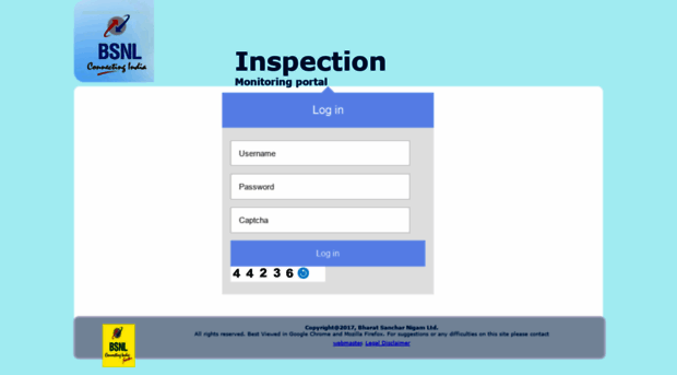 inspection.bsnl.co.in - LOGIN - Inspection Bsnl