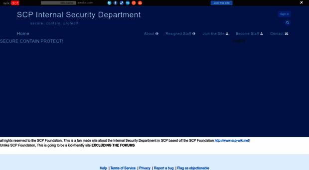 internalsecurity.wikidot.com - Home - SCP Internal Security D ...