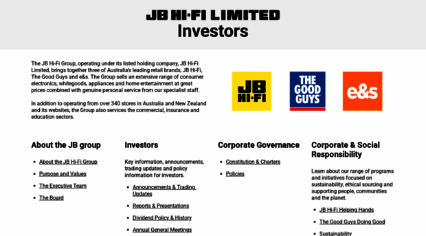 investors.jbhifi.com.au - Home | JB Hi-Fi Investors - Investors JB Hi Fi