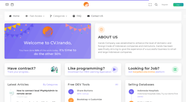 irando.co.id - Your Business Booster - CV.Ira... - Irando