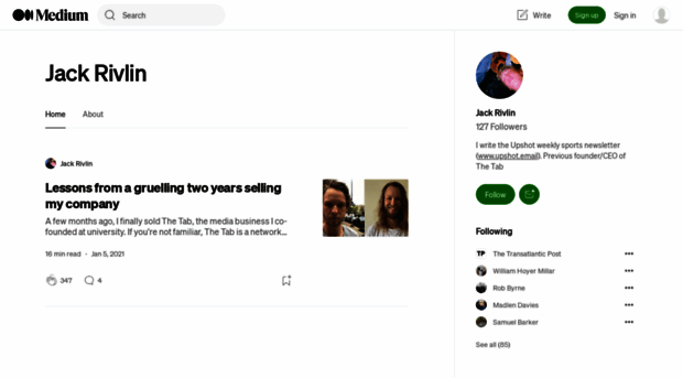 jackrivlin.medium.com - Jack Rivlin – Medium - Jack Rivlin Medium