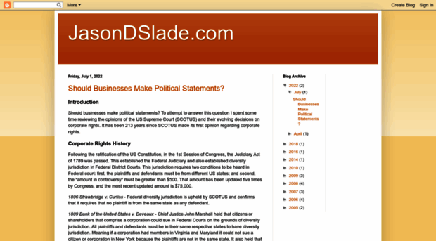 jasondslade.com - JasonDSlade.com - JasonD Slade