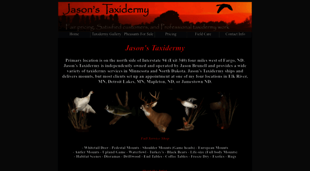 jasontaxidermy.com - Jason Brunell Taxidermy: Fair ... - Jason Taxidermy