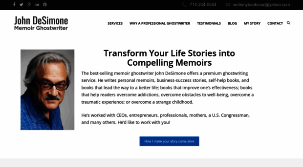 johndesimone.com - Professional Memoir Ghostwriti... - John Desimone