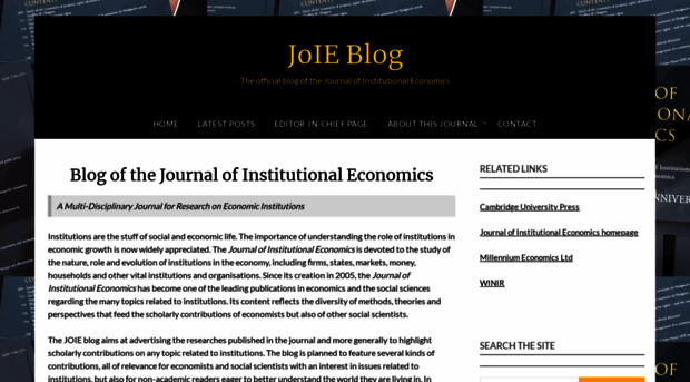 joie-blog.net - Blog of the Journal of Institu... - JoIE Blog