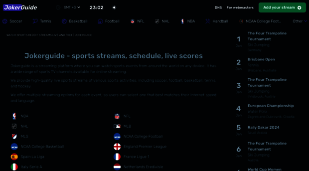 jokerguide.com - JokerGuide - Sports Streaming ... - Joker Guide