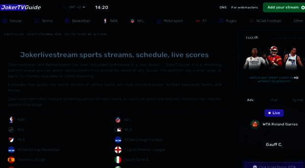 jokerlivestream.com - VipLeagueStreams - Sports Stre... - Jokerlivestream