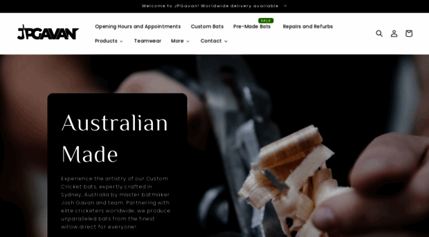 jpgavan.com.au - JPGavan Cricket - Handmade Aus... - JPGavan