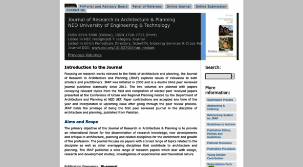 jrap.neduet.edu.pk - Journal of Research in Archite... - Jrap Neduet