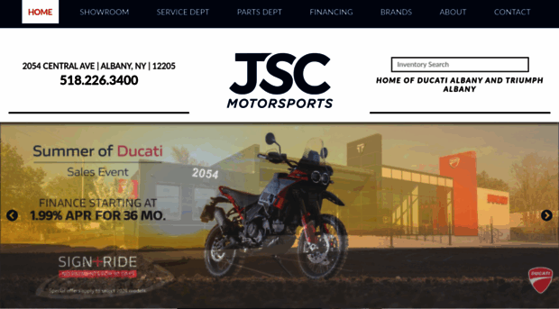 jscmalbany.com - Ducati & Triumph Motorcycle De... - JSC M Albany