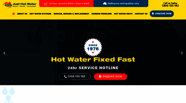 justhotwater.com.au - JUST HOT WATER SYSTEMS : Servi... - JUST HOT WATER