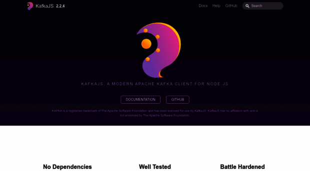 kafka.js.org - KafkaJS · KafkaJS, a modern Ap... - Kafka Js