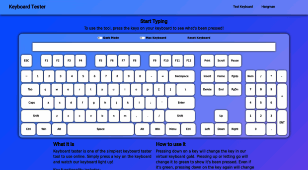 keyboard-tester.net - Keyboard Tester - Keyboard Tester