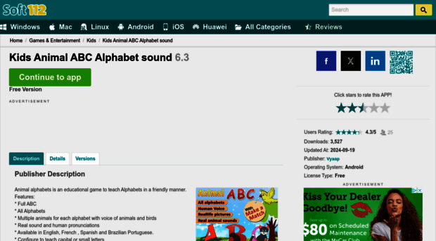 kids-animal-abc-alphabet-sound.soft112.com - Kids Animal ABC Alphabet ...