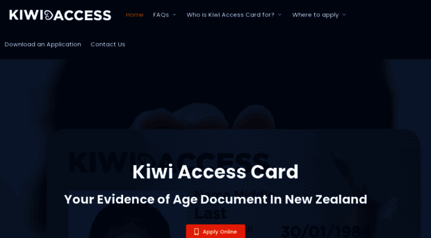 kiwiaccess.co.nz - Kiwi Access Card (18+) - Apply... - Kiwi Access