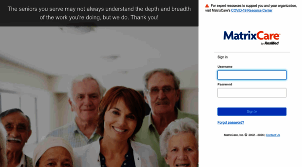 landa.matrixcare.com - MatrixCare Login - Landa Matrix Care