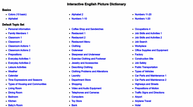 languagetools.biz - English Interactive Picture Di... - Language Tools