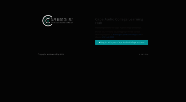 learning.capeaudiocollege.co.za - Cape Audio College Learning Hu ...