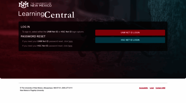 learningcentral.unm.edu - Login | UNM Learning Central - Learning ...
