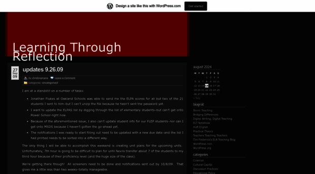 learningthroughreflection.wordpress.com - Learning Through Reflection ...