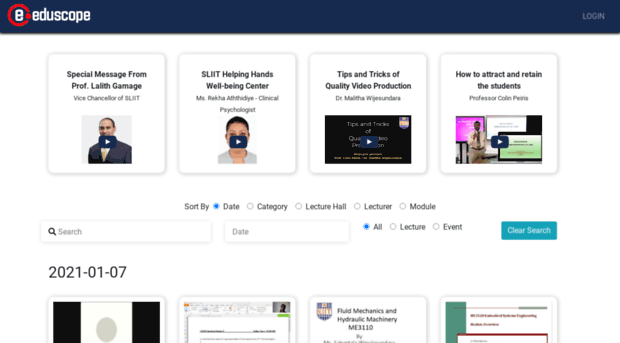 lecturecapture.sliit.lk - Eduscope. - Lecturecapture Sliit