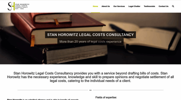 legalcostsconsultancy.co.za - Home - Stan Horowitz - Legalcostsconsultancy
