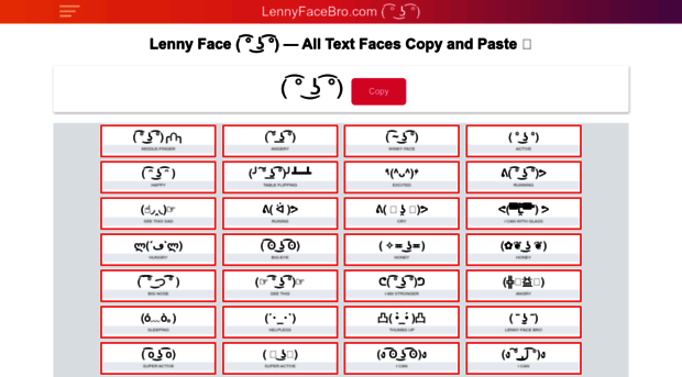 lennyfacebro.com - Lenny Face ( ͡° ͜ʖ ͡°) — All T... - Lenny Face Bro