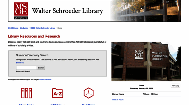 libguides.msoe.edu - Home - MSOE Walter Schroeder L... - Lib Guides MSOE