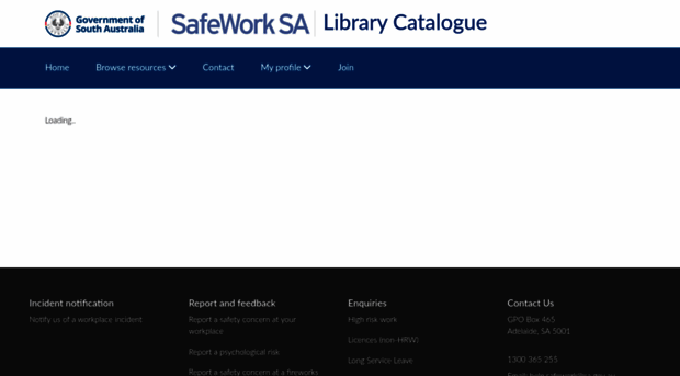 library.safework.sa.gov.au - Welcome - Library Safework Sa Gov