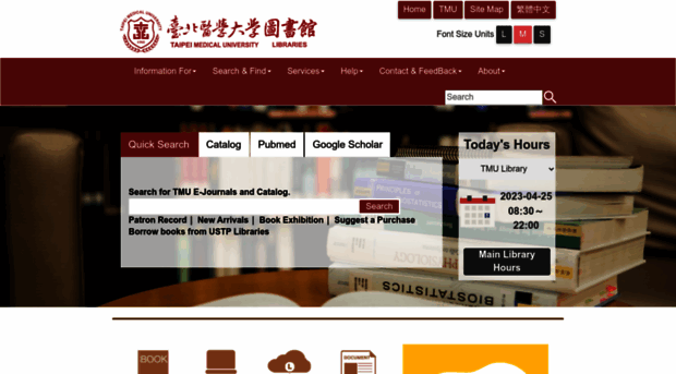 library.tmu.edu.tw - TAIPEI MEDICAL UNIVERSITY LIBR... - LIBRARY Tmu