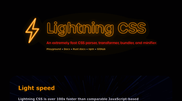 lightningcss.dev - Lightning CSS - Lightning CSS