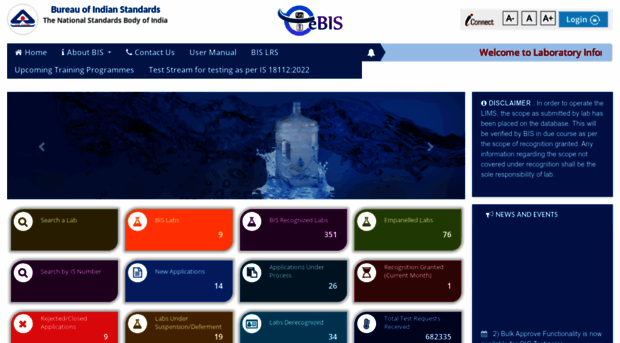 lims.bis.gov.in - BIS - LIMS (Laboratory Informa... - LIMS BIS