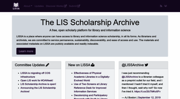 lissarchive.org - LIS Scholarship Archive | LISS... - LIS S Archive