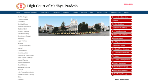lite.mphc.gov.in - Home | High Court of Madhya Pr... - Lite Mphc