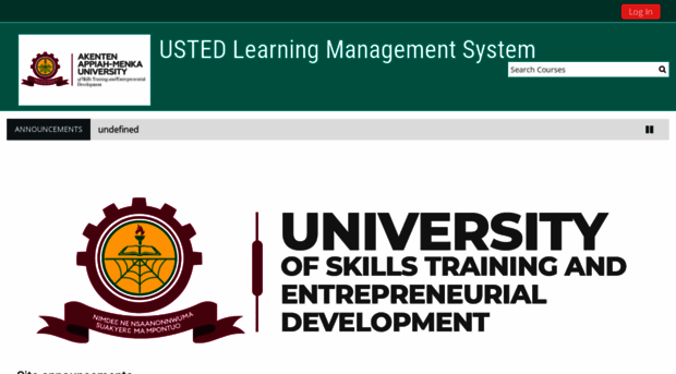 lms.aamusted.edu.gh - USTED Learning Management Syst... - Lms Aam USTED