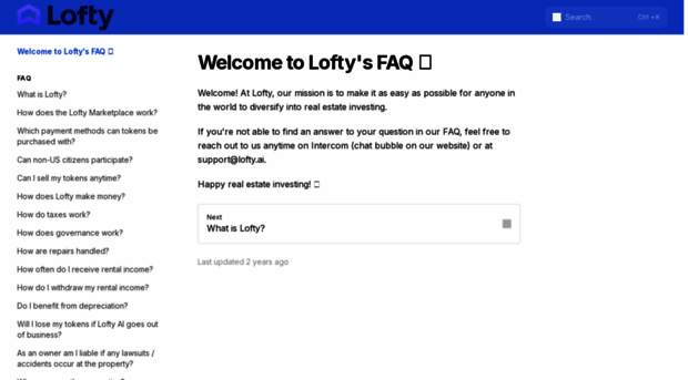 lofty-2.gitbook.io - Welcome to Lofty's FAQ - Lofty 2 Gitbook