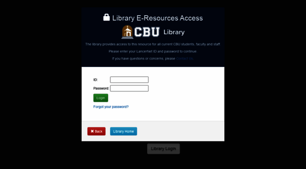 login.libproxy.calbaptist.edu - CBU Library - E-Resources Acce... - Login Libproxy Calbaptist