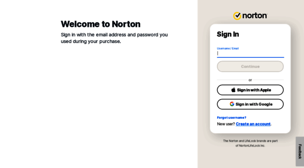 login.norton.com - Login Norton