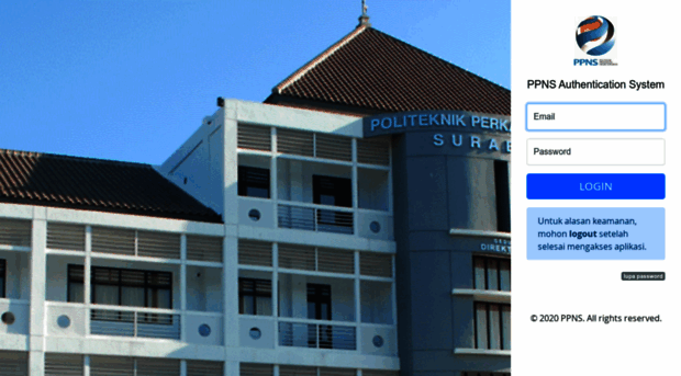 login.ppns.ac.id - PPNS Authentication System - Login PPNS