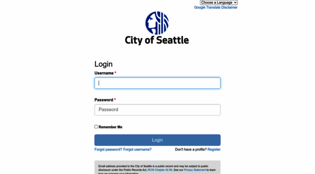 login.seattle.gov - City of Seattle - Login Seattle