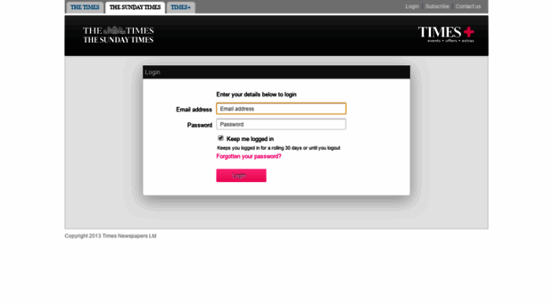 login.thesundaytimes.co.uk - Sign In to The Times & The Sun... - Login ...