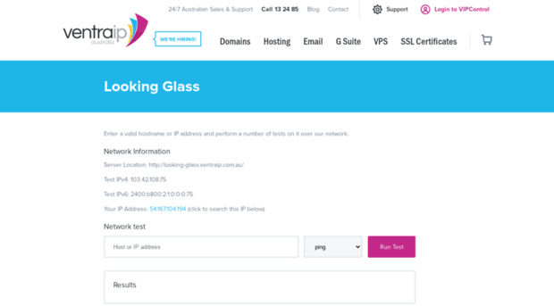 looking-glass.ventraip.com.au - VentraIP Australia - Looking G ...