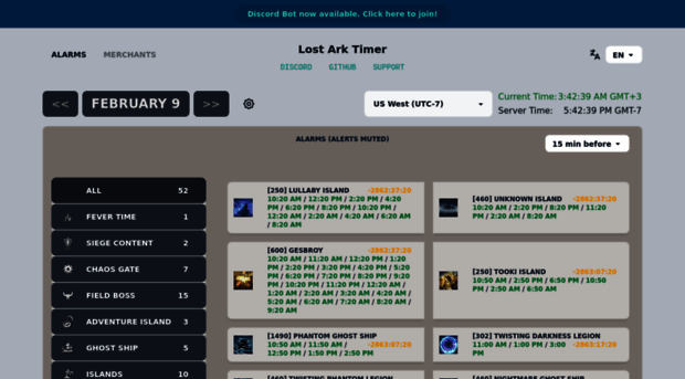 lostarktimer.app - Alarms - Lost Ark Timer - Lost Ark Timer